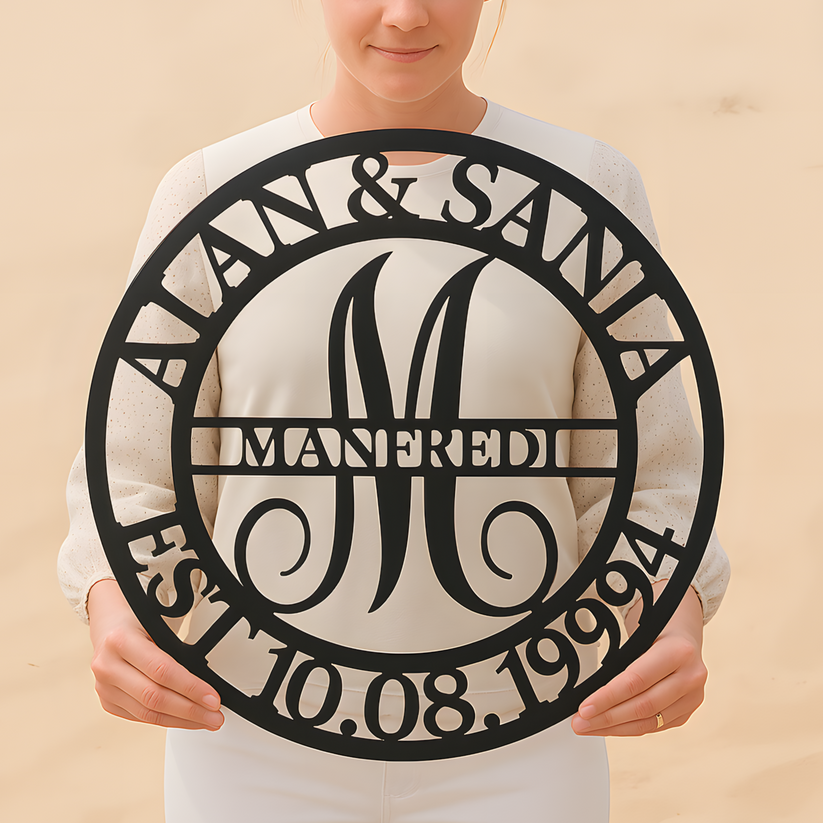 Elaborate Name Personalized Gifts - Custom Metal Sign, Split Letter ...