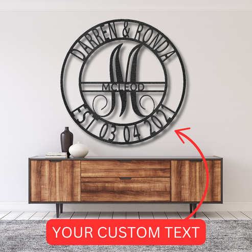 Elaborate Name Personalized Gifts - Custom Metal Sign, Split Letter ...