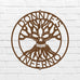 Personalized Skull Family Tree Metal Sign - Custom Name Gothic Wall Ar ...
